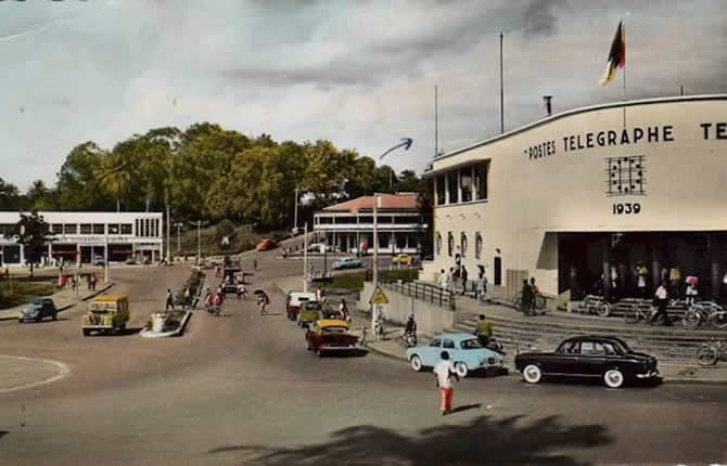 cameroon :: La poste centrale YaoundÃ© en 1968 cameroun - CPN